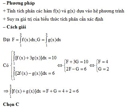 Giải bài tập toán: Tính giá trị của tích phân \(\int_{-1}^{2} f(x) \, dx = 2\) và \(\int_{-1}^{2 ...