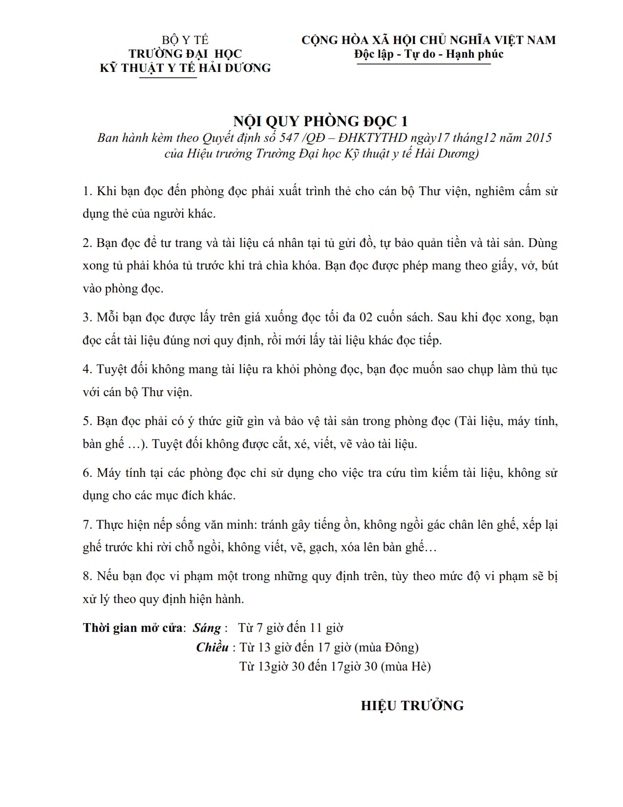 Soạn thảo một văn bản nội quy về việc sử dụng thư viện của lớp, trường em.