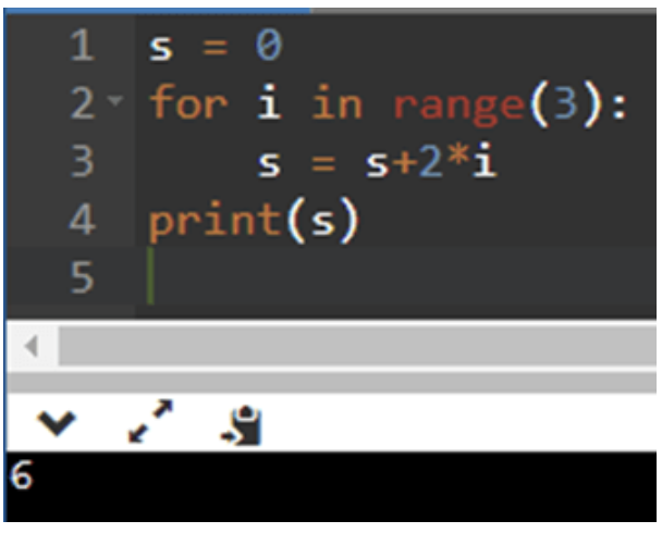 Cho biết kết quả khi chạy đoạn chương trình sau: s = 0 for i in range(3 ...