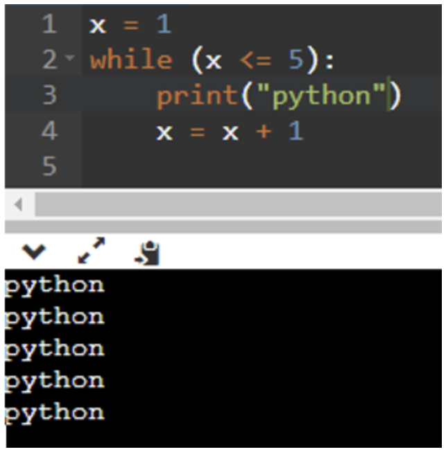 Hãy đưa ra kết quả trong đoạn lệnh sau:x = 1while (x